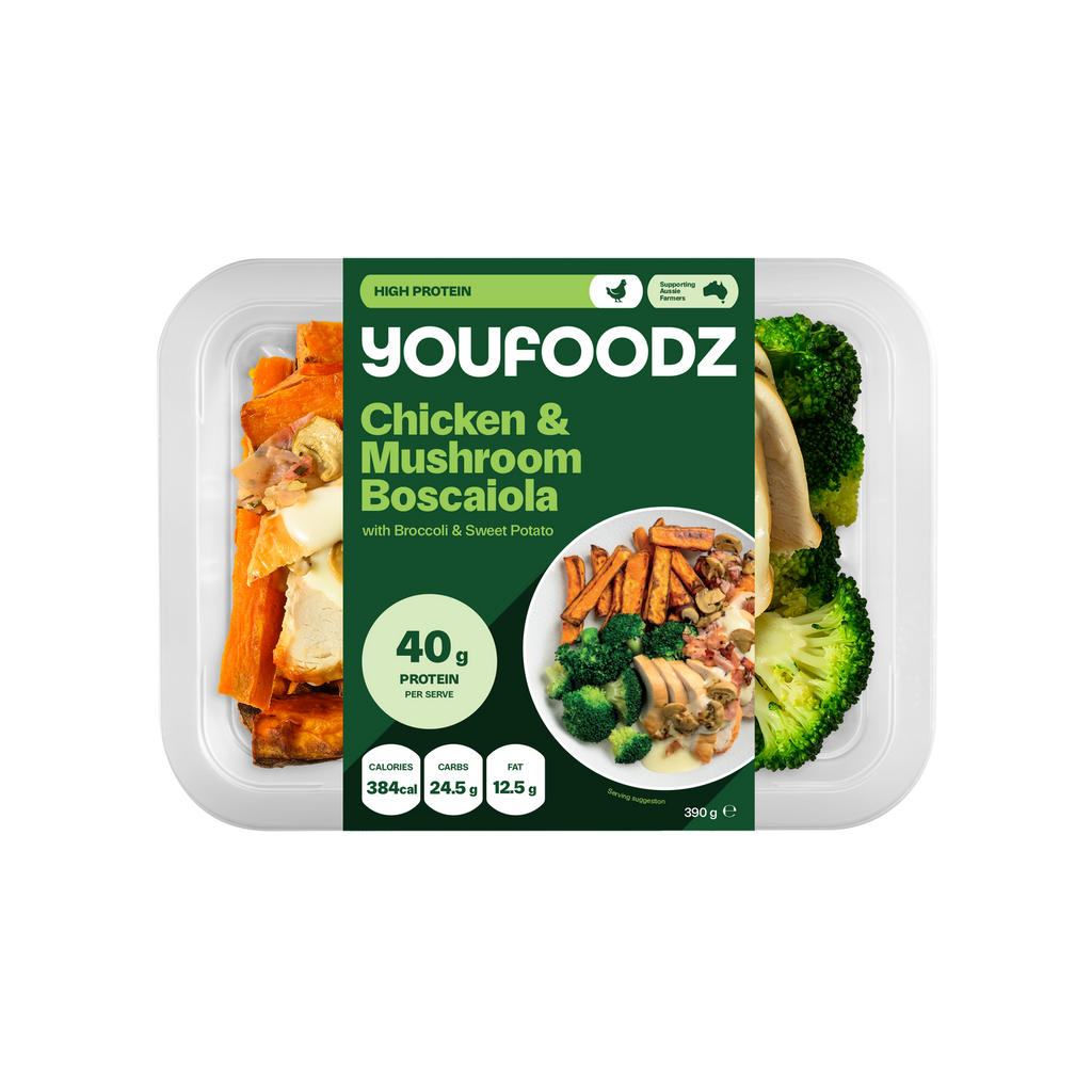 Chicken And Mushroom Boscaiola With Broccoli And Sweet Potato Youfoodz