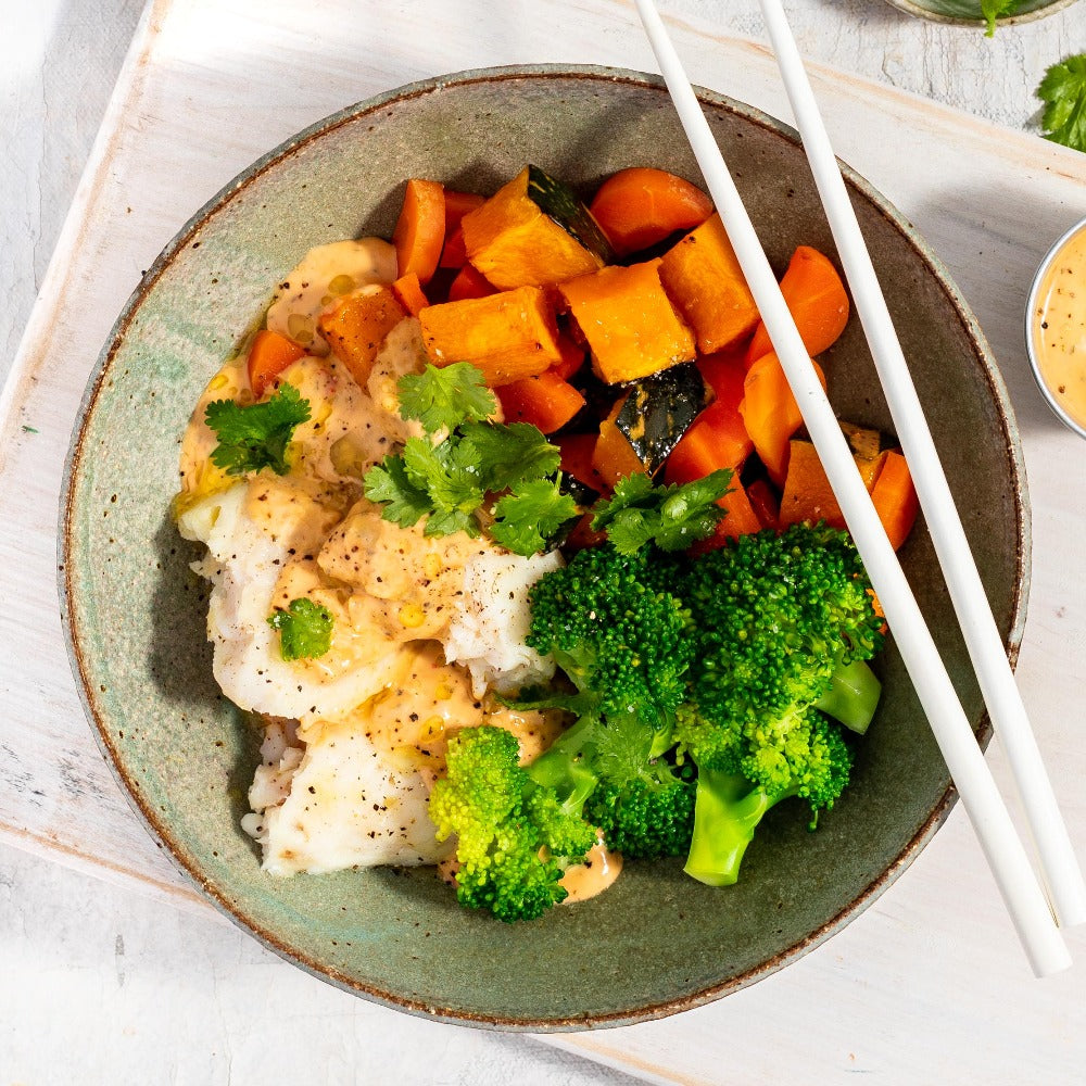 Satay Fish with Steamed Veg | Youfoodz Meal Delivery – Youfoodz Care