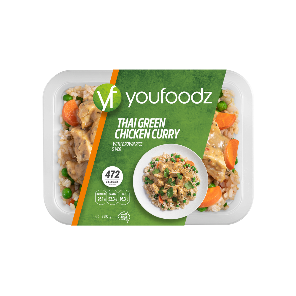 Thai Green Chicken Curry with Brown Rice & Veg | Youfoodz Meal Delivery ...