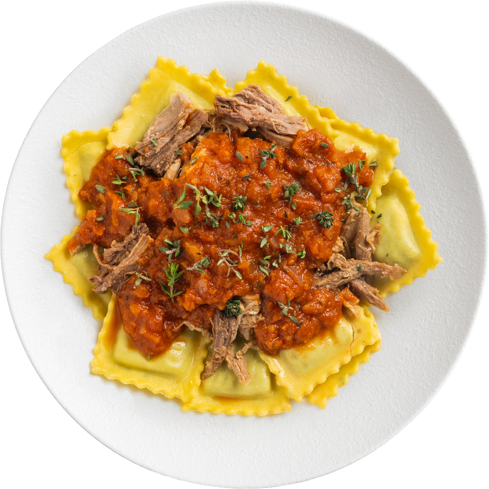 Shredded Beef Ravioli with Tomato Ragu | Youfoodz Meal Delivery ...