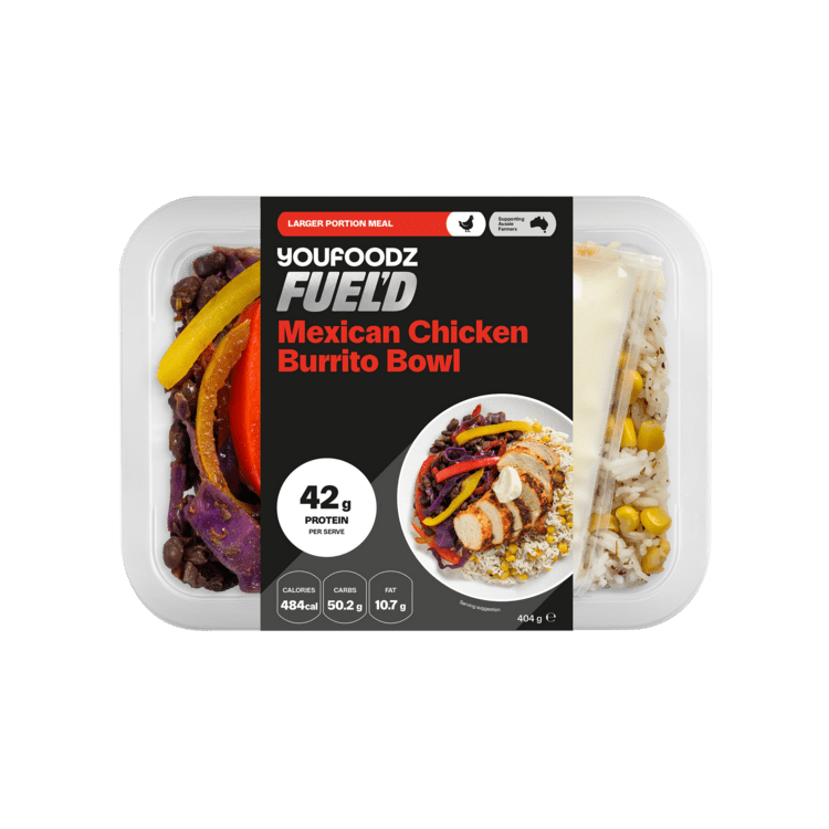 FUEL'D Mexican Chicken Burrito Bowl | Youfoodz Meal Delivery – Youfoodz ...